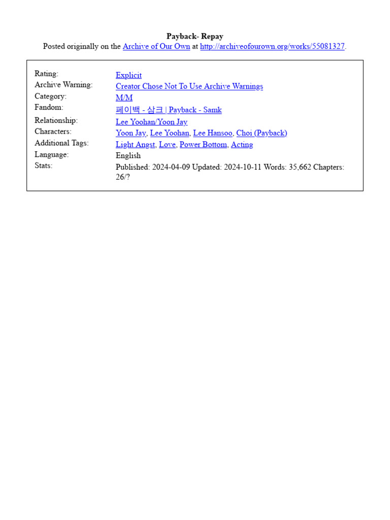 Payback Repay | PDF | Kiss