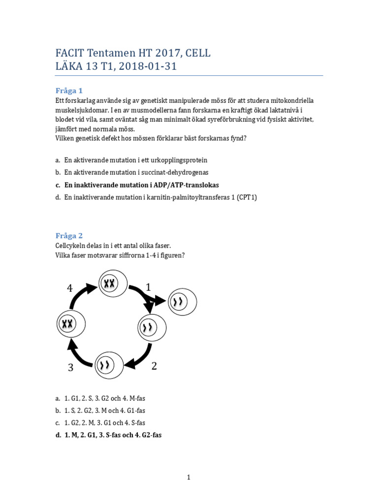 Tenta 2 HT17 Med Svar | PDF