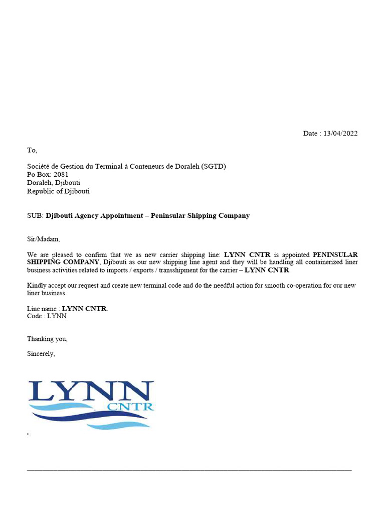 Letter | PDF | Business | Finance & Money Management