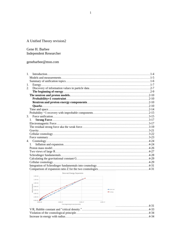 A Unified Theory Revison | PDF | Neutron | Physical Cosmology