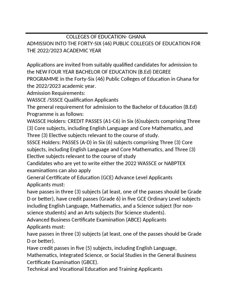 2025 Admission Requirements for Colleges | PDF | University And College ...