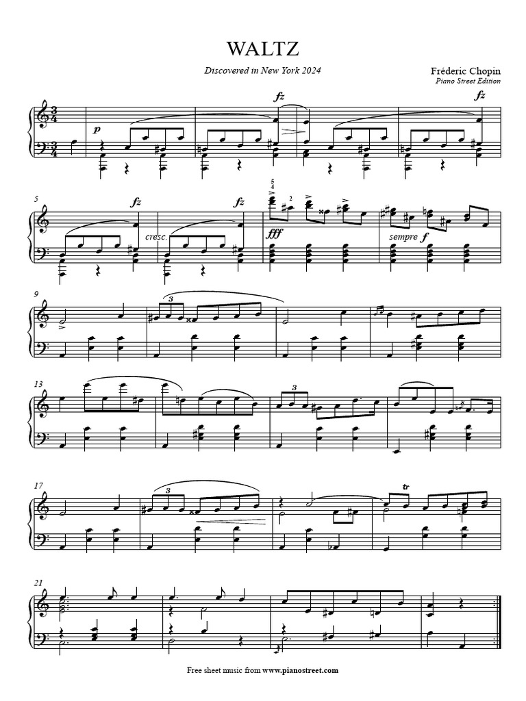 New Chopin Waltz Discovered 2024 | PDF
