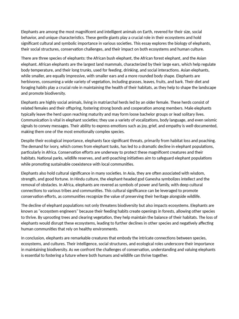 Elephants | PDF | Elephant | Conservation Biology