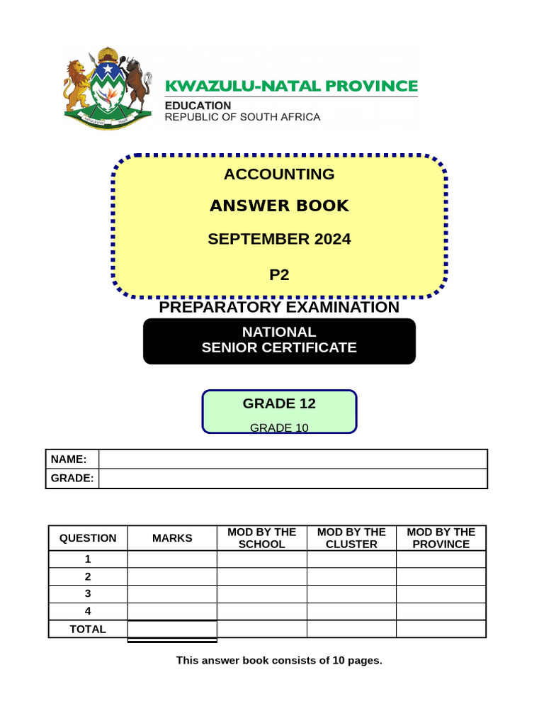 Accounting P2 September 2024 Ab Final | PDF | Financial Services ...