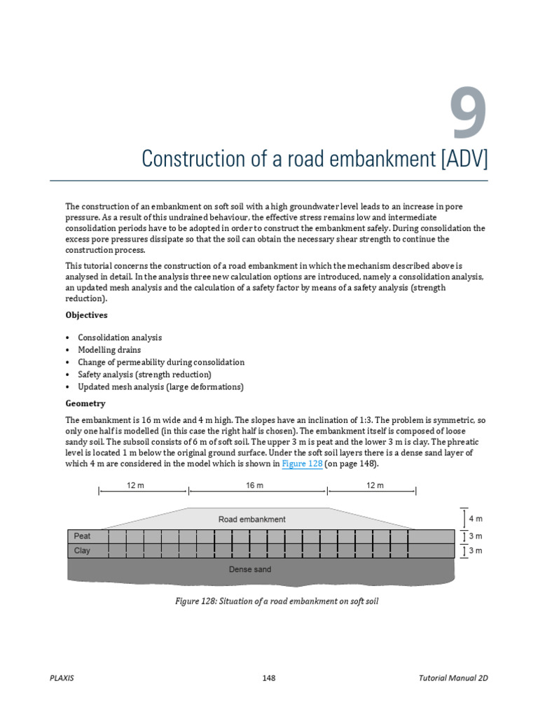 PLAXIS - 2D - 2024.2 - Tutorial - 09 - Construction of A Road ...