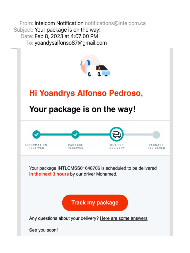 Your Package Is On The Way! | PDF