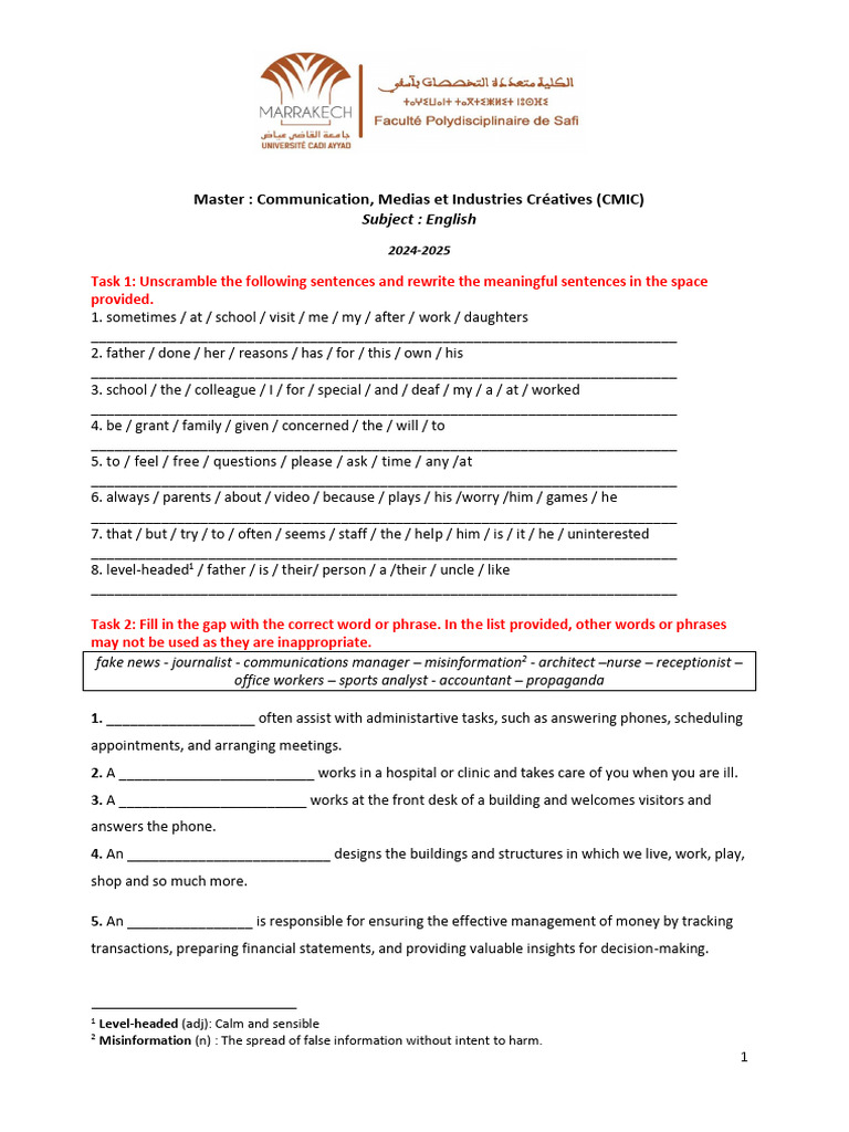 Lesson1 Student | PDF | Family | Noun