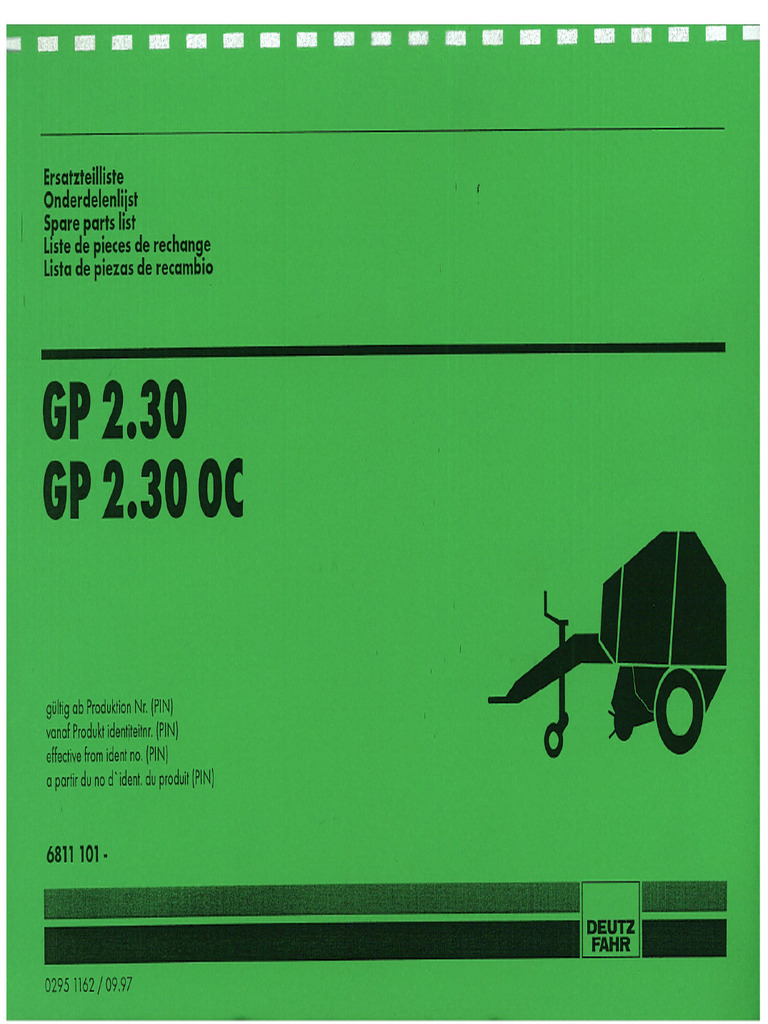 Complete GP2.30 Parts List | PDF