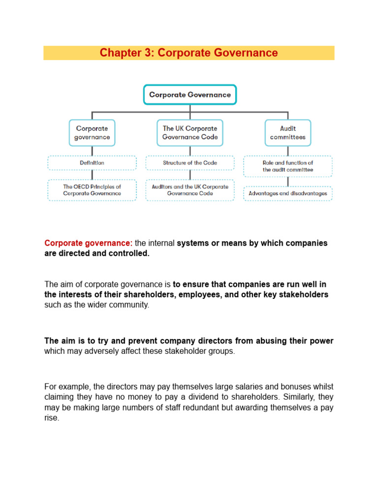 Corporate Governance Essentials | PDF | Corporate Governance | Internal ...