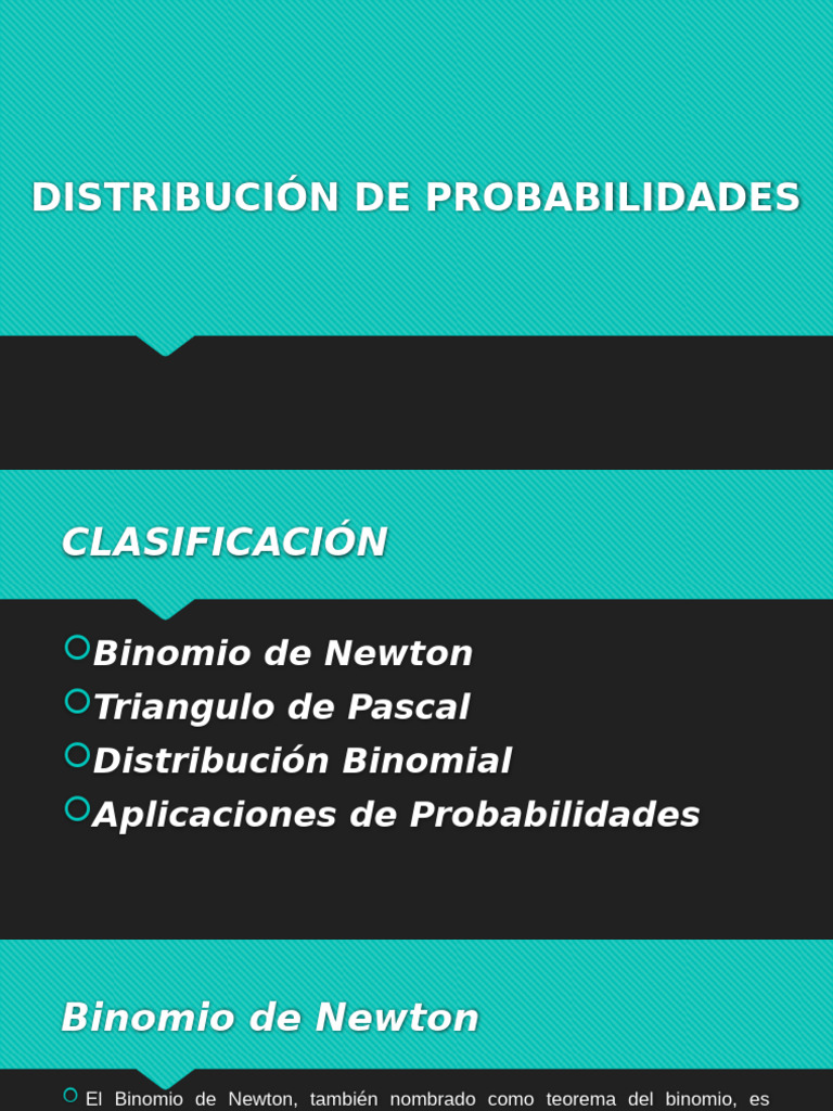 Distribución de Probabilidades | PDF | Matemáticas | Álgebra