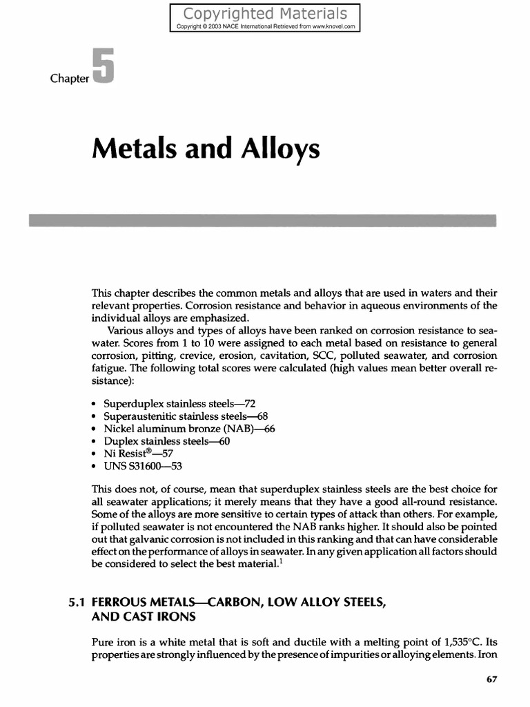 Metals And: Alloys | PDF | Stainless Steel | Steel