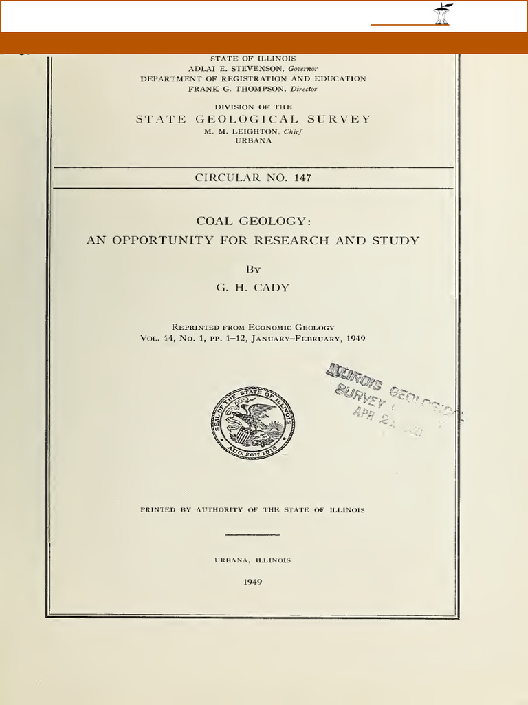 Coal Geology: Opportunity For Research Study: Survey | PDF | Geology | Coal