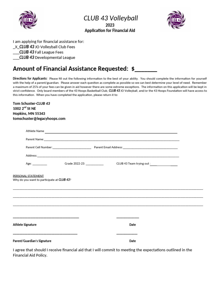 Fin Aid Application | PDF