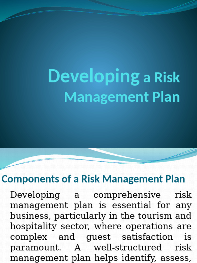 Comprehensive Risk Management Plan | PDF | Risk Management | Risk
