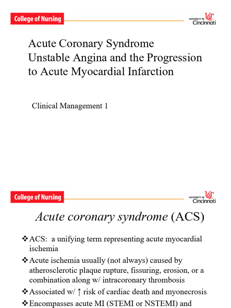 Acs Usa Ami Lecture | PDF | Myocardial Infarction | Angiology