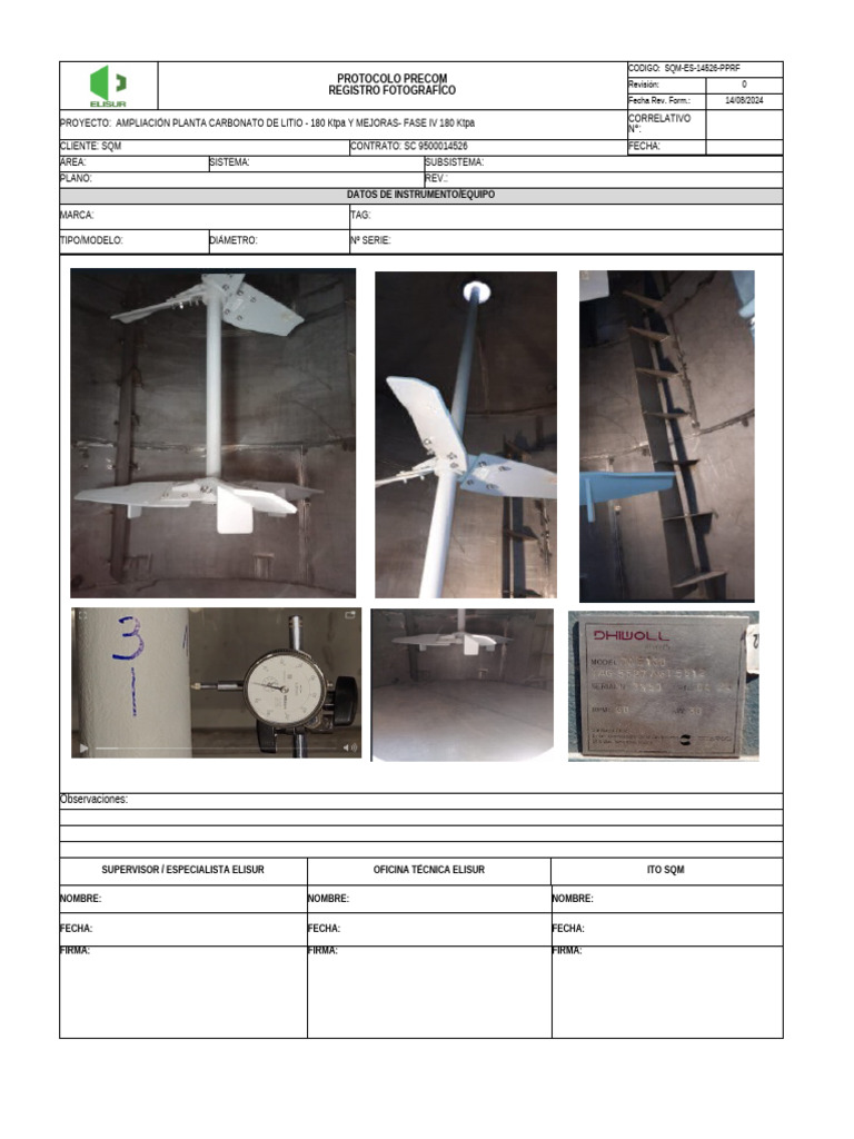 Protocolo Ampliación Planta Litio | PDF