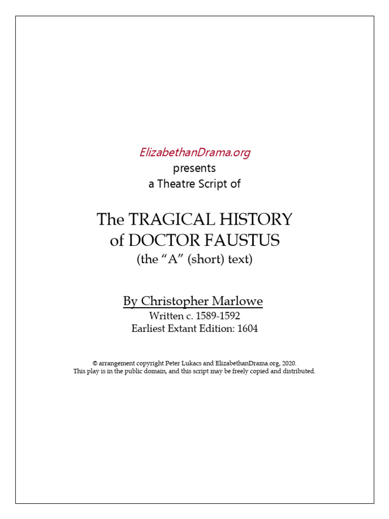 Doctor Faustus | PDF | Religious Belief And Doctrine