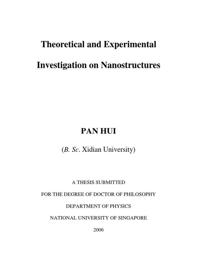 Thesis of Pan Hui 2006 University of Singapo PHD | PDF | Carbon ...