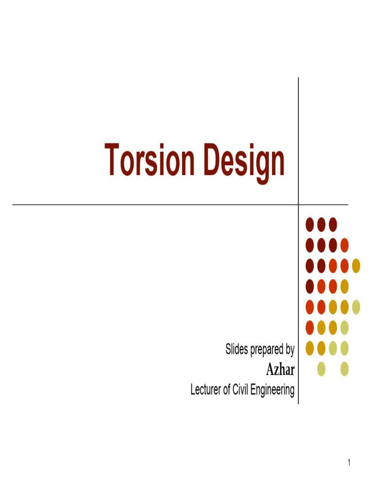 M.SC RC 17 Torsion Design | PDF | Stress (Mechanics) | Beam (Structure)