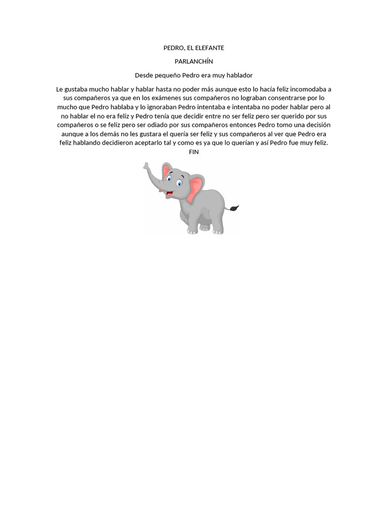 El Elefante | PDF | Artes del Lenguaje y Comunicación