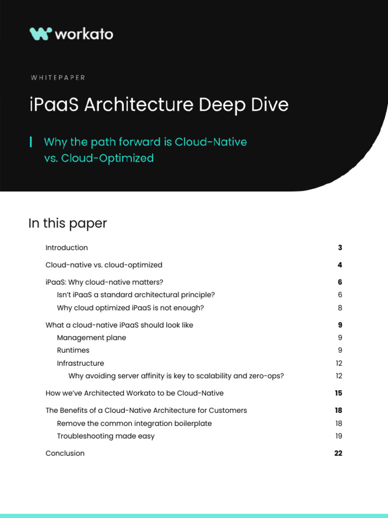 Workato Ipaas Architecture Deep Dive | PDF | Cloud Computing | Software Engineering