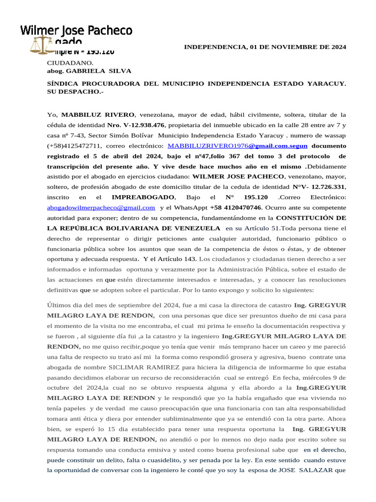 Sindico Municipal | PDF | Judicaturas | Propiedad