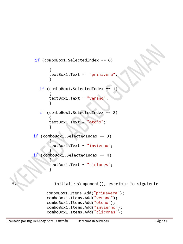 ComboBox Radio Button Segunda Semana | PDF