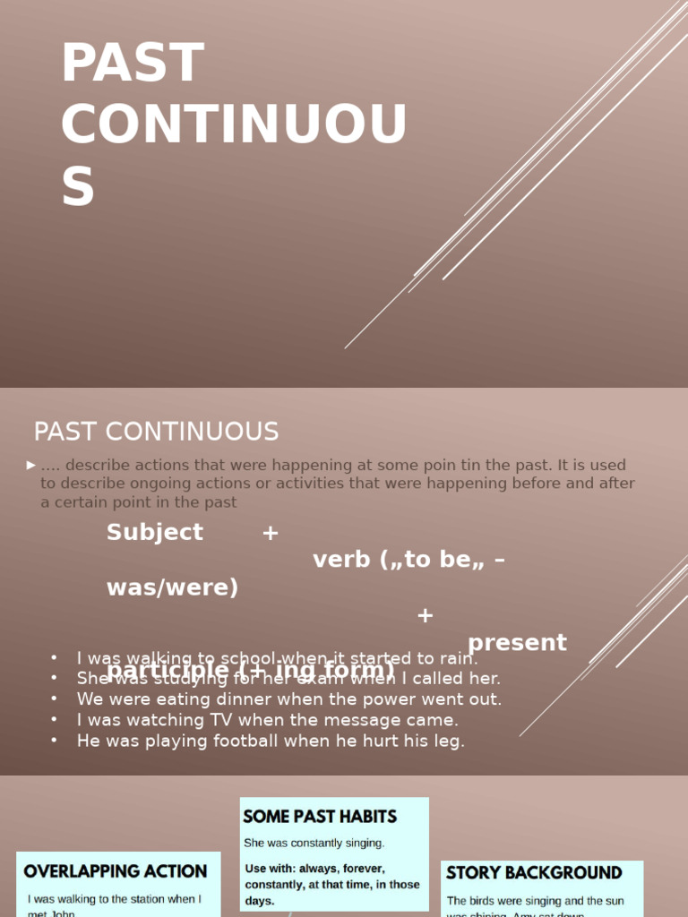 Past Continuous | PDF