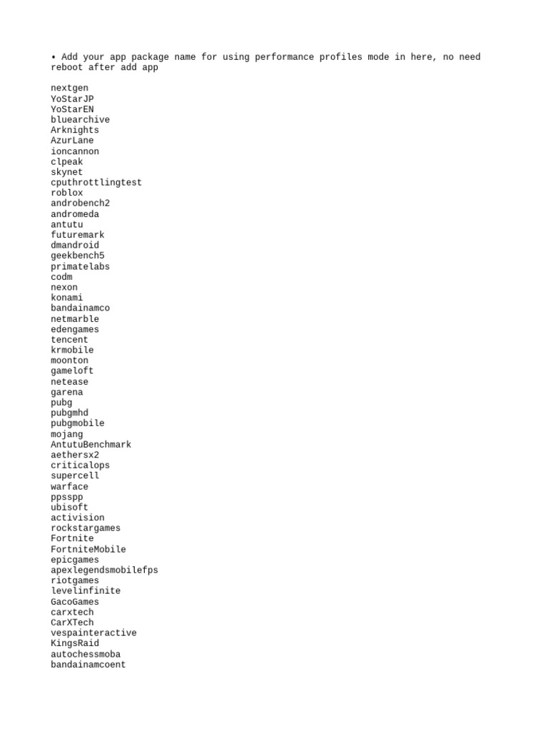Applist Perf | PDF | Computers | Technology & Engineering
