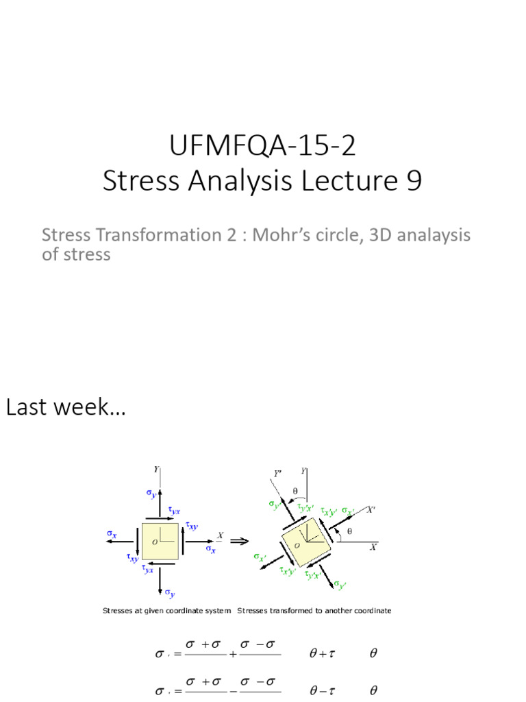 L9 StressTrans2 | PDF | Stress (Mechanics) | Cartesian Coordinate System