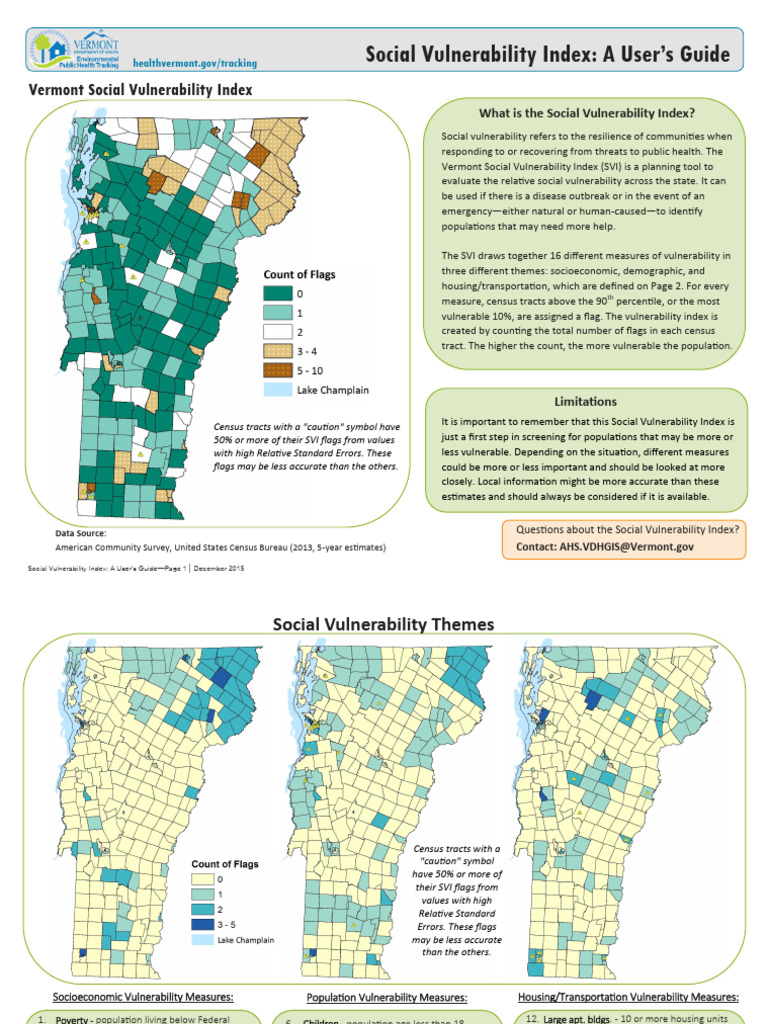 Vermont Social Vulnerability Index Guide | PDF | Quantile | Census
