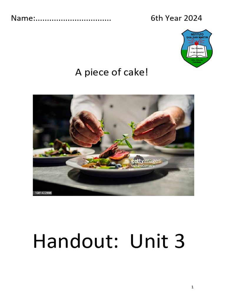 Handout Unit 3 - 6th YEAR. Final Version | PDF | New World | Curry