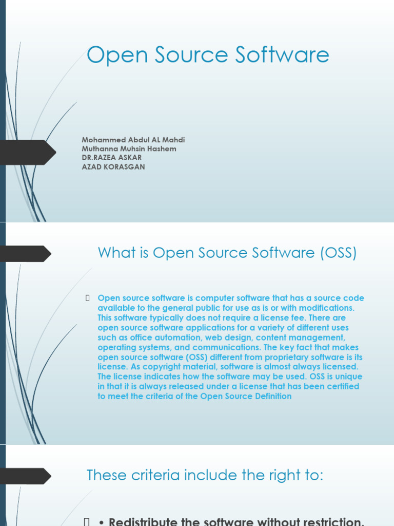Open Source Software | PDF | Open Source | Proprietary Software