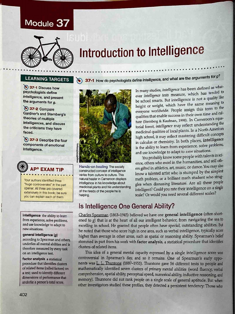 AP Psychology - Textbook - Module 37 | PDF | Intelligence | Learning