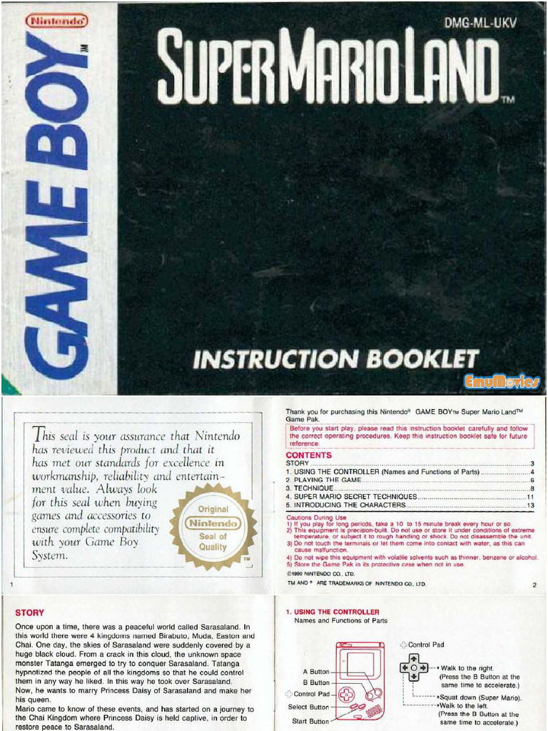 Super Mario Land Game Manual | PDF
