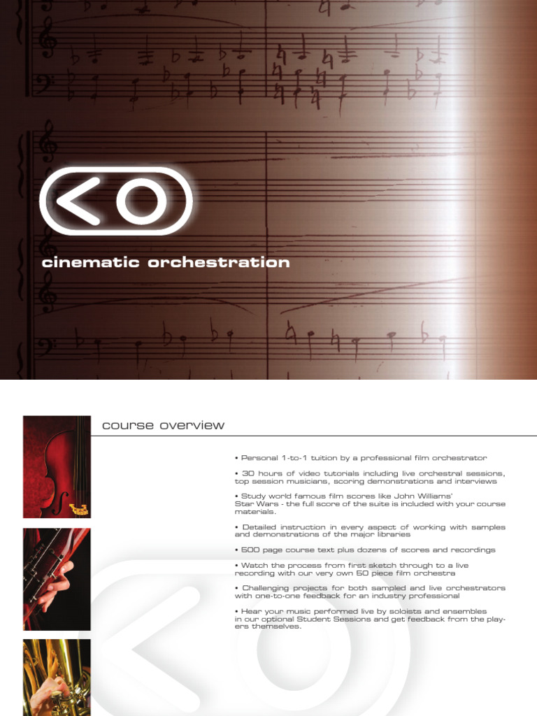 Cinematic Orchestration Brochure CURSO | PDF | Orchestras Cinematic Orchestration Brochure CURSO | PDF | Orchestras