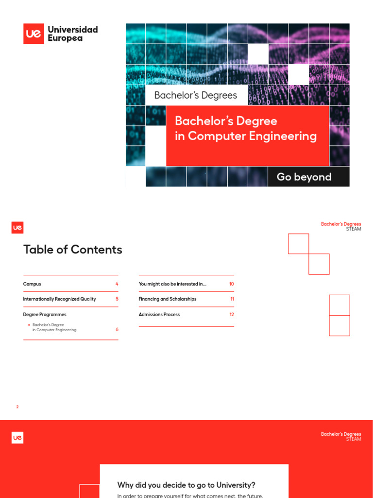 Folleto Degree in Computer Engineering | PDF | University And College Admission | Robotics