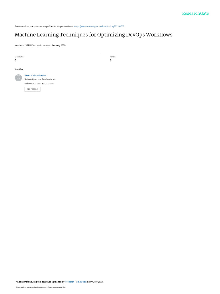 2020 Machine Learning Techniquesfor Optimizing Dev Ops Workflows 1 ... 2020 Machine Learning Techniquesfor Optimizing Dev Ops Workflows 1 ...