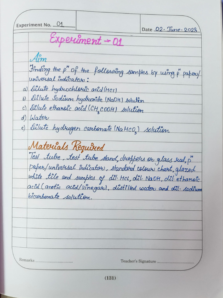 Science Lab Manual Work | PDF