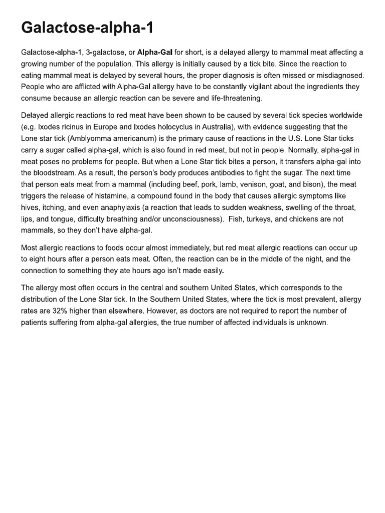 Alpha Gal | PDF
