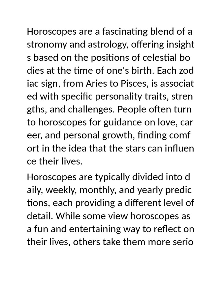 Understanding Horoscopes and Their Impact | PDF