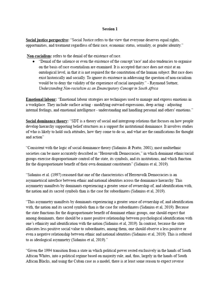 Diversity in Psych. Class Notes | PDF | Intersectionality | Racism