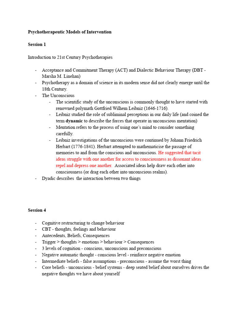 Key Psychotherapy Approaches Overview | PDF | Psychotherapy | Rational ...