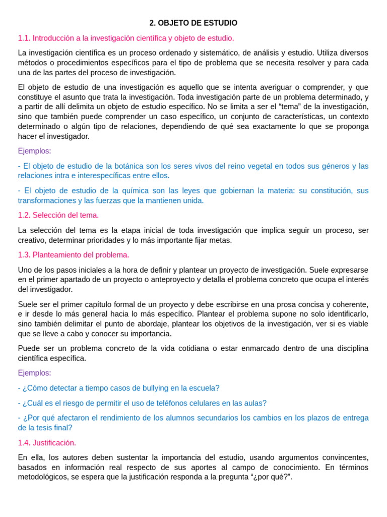 Guía de Investigación Científica: Objetos y Métodos | PDF | Hipótesis ...