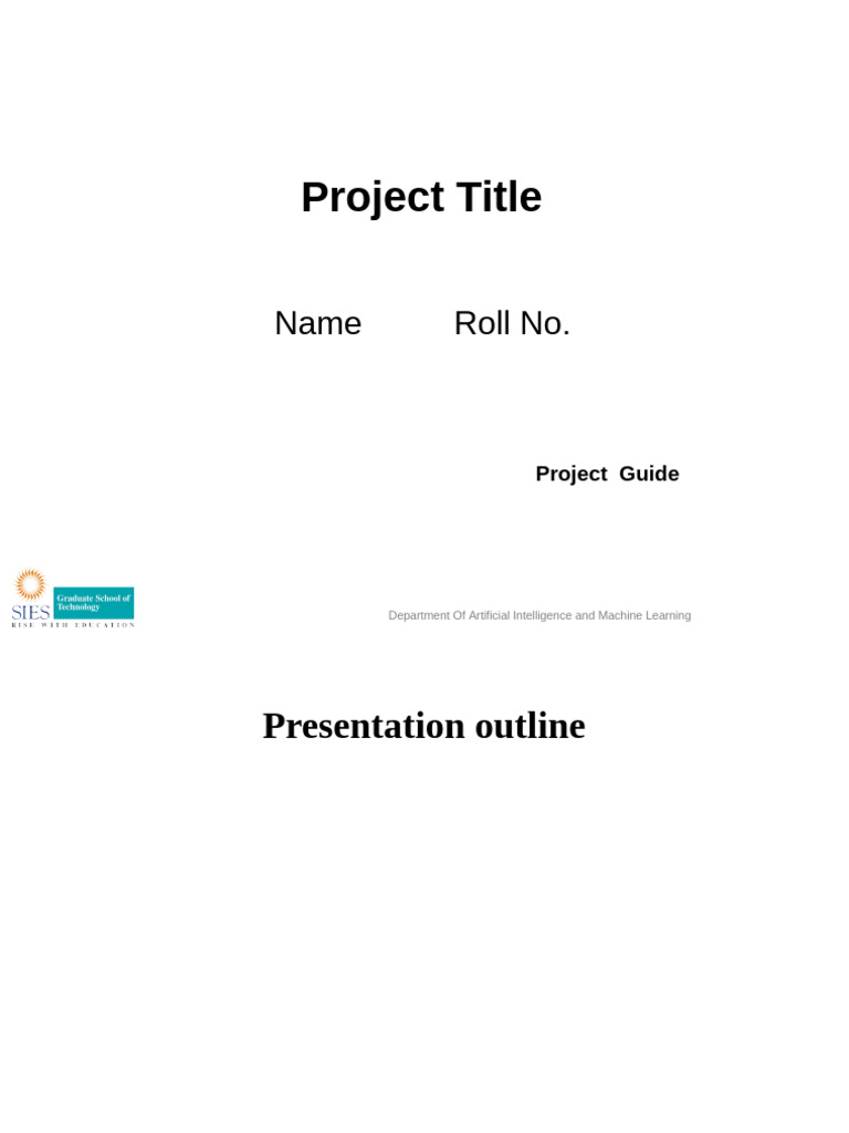 SE Mini Project-Presentation Template AIML | PDF | Art