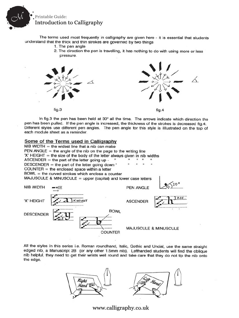 Introduction Ot Calligraphy Tutorial Roman Round Hand Guidelines and ...