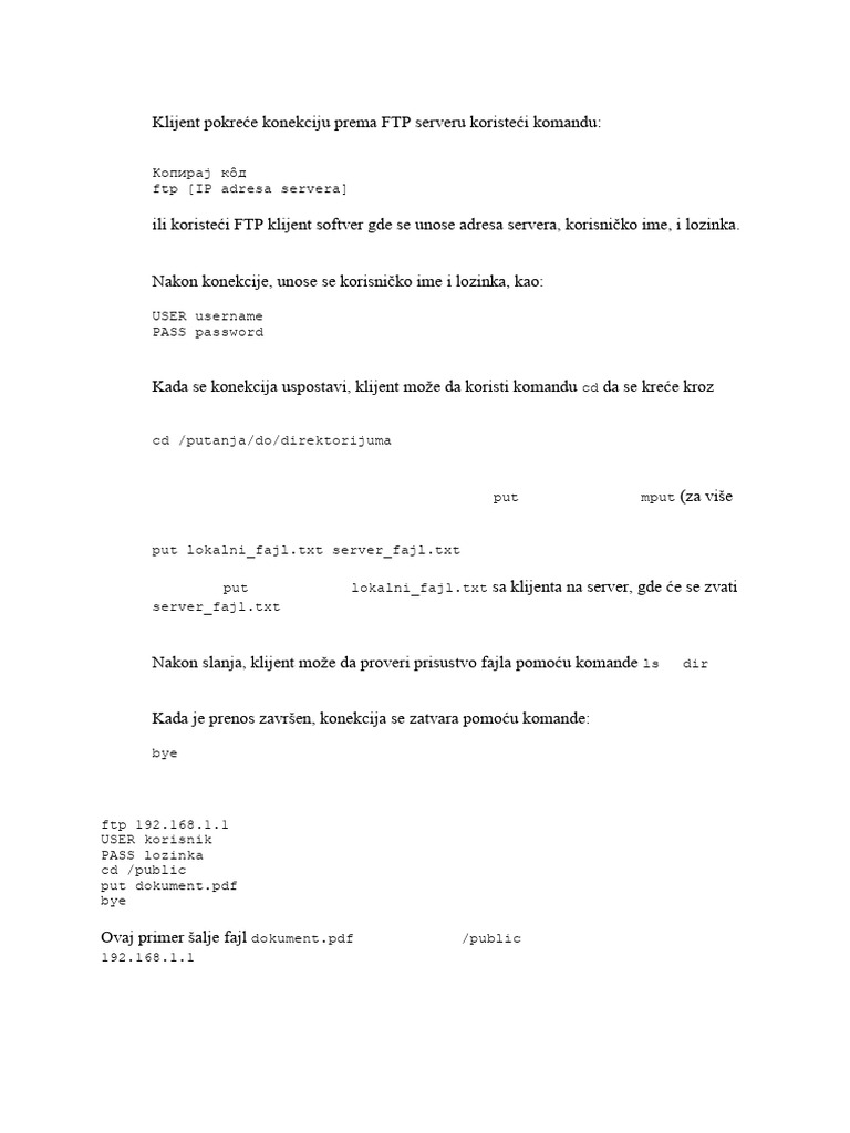 Primeri FTP A | PDF