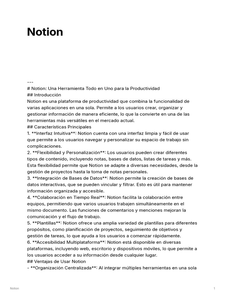 Notion | PDF | Software de la aplicacion | Software multiplataforma