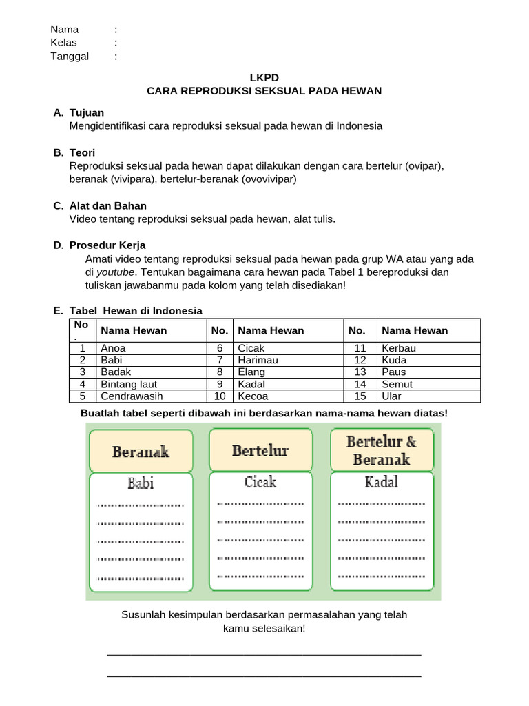 Tugas Reproduksi Seksual Pada Hewan | PDF | Kesehatan Holistik