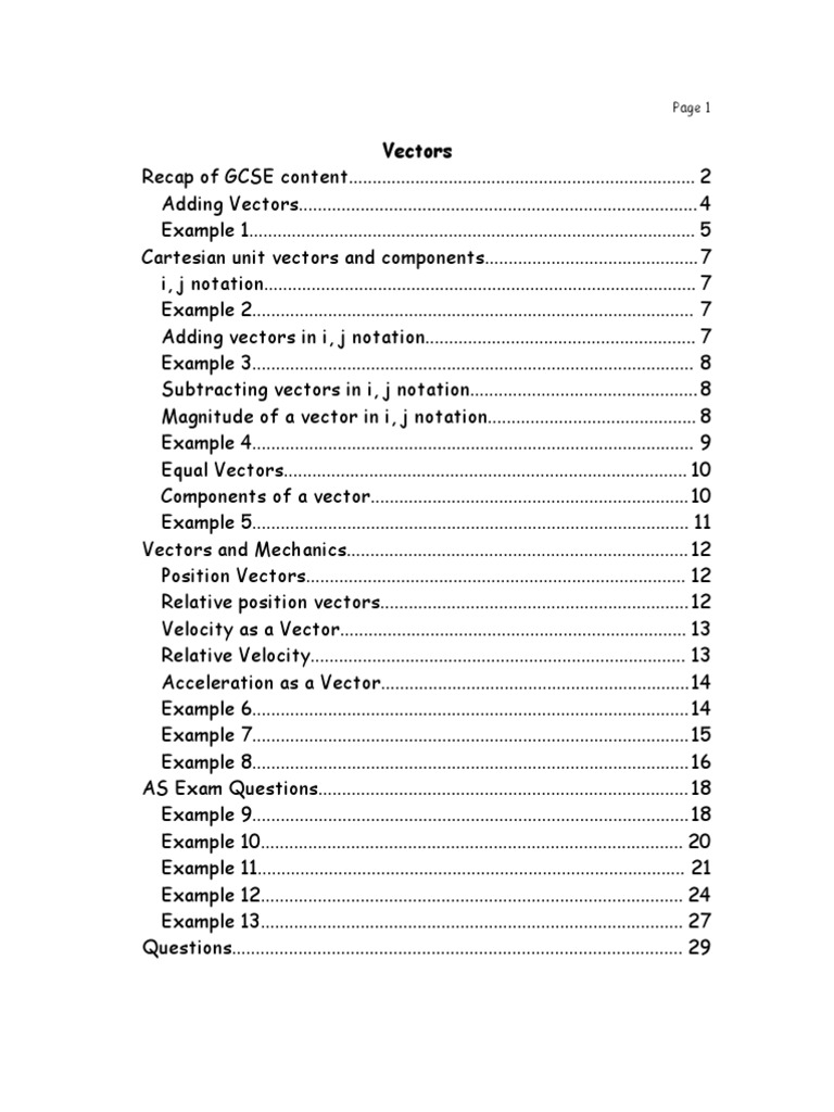 Vectors | PDF | Euclidean Vector | Acceleration